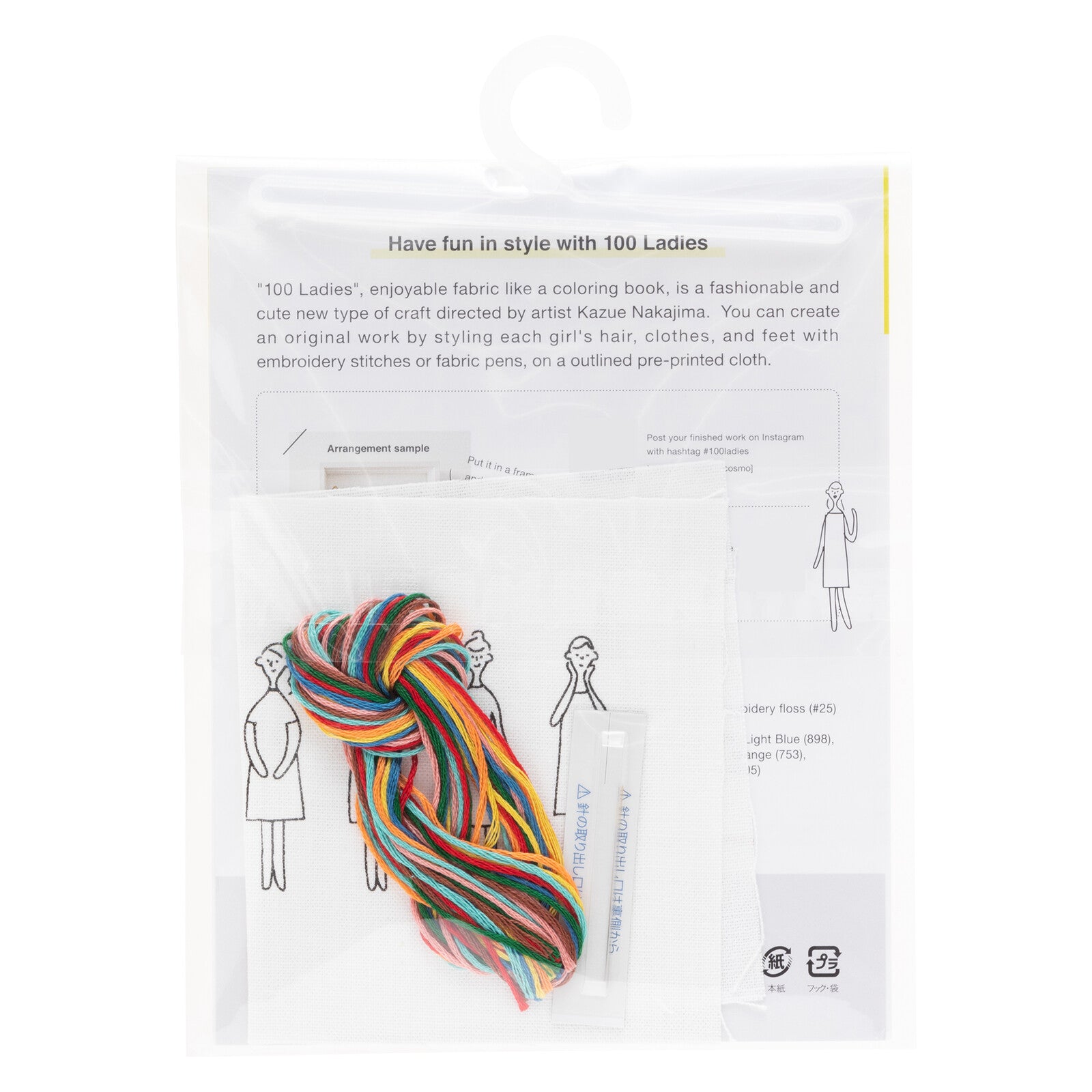 100 Ladies Embroidery Kit Trial Set, White - English Instructions ...