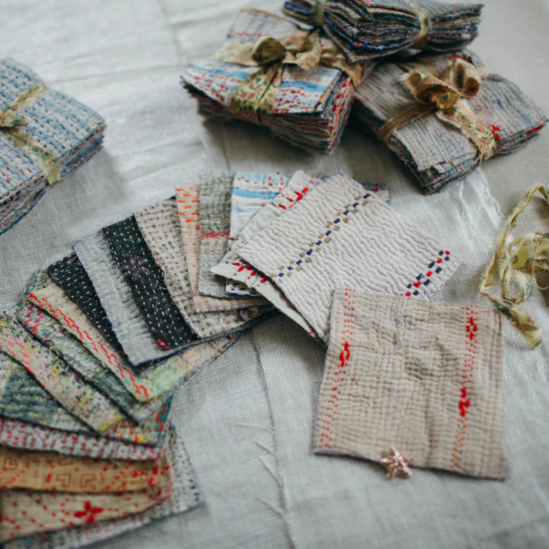 Kantha Tiny Stitch Charm Pack - 5" squares – Brooklyn Haberdashery