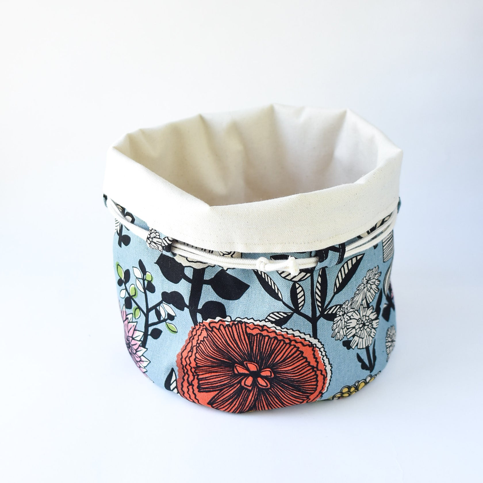 Asa Bucket Bag, Scandi Floral Blue – Brooklyn Haberdashery