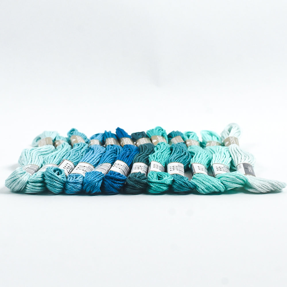 Embroidery Thread Pack - Blue Lagoon – Brooklyn Haberdashery
