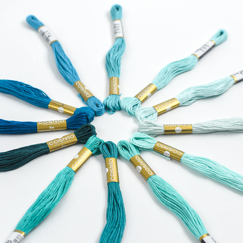 Embroidery Thread Pack - Blue Lagoon – Brooklyn Haberdashery