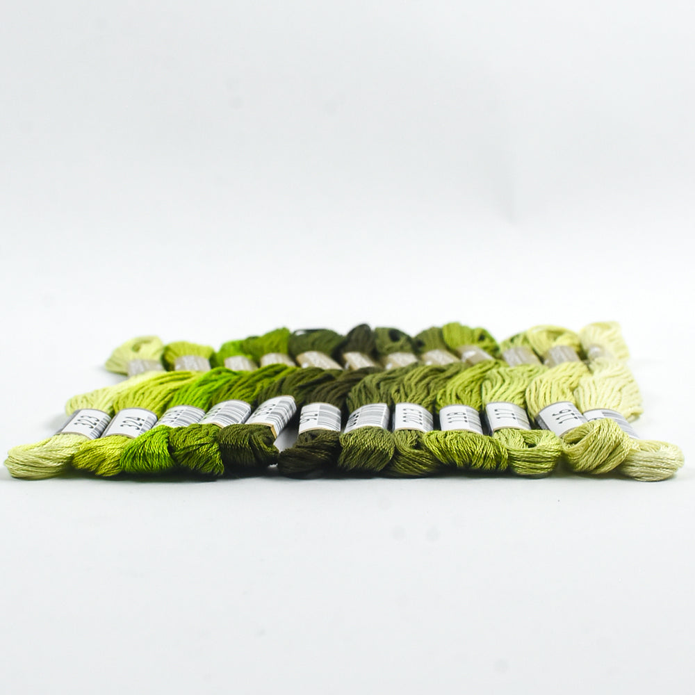 Embroidery Thread Pack - Leafy Green – Brooklyn Haberdashery