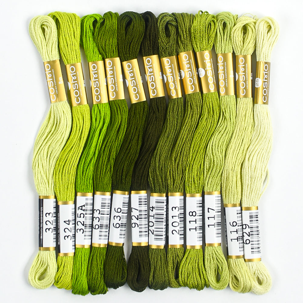 Embroidery Thread Pack - Leafy Green – Brooklyn Haberdashery