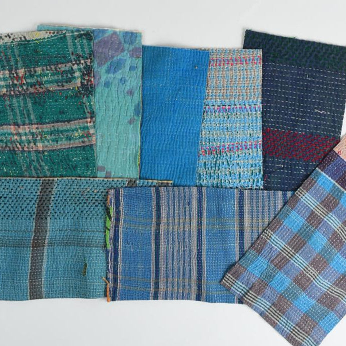 Kantha Tiny Stitch Fabric Bundle - Blue – Brooklyn Haberdashery