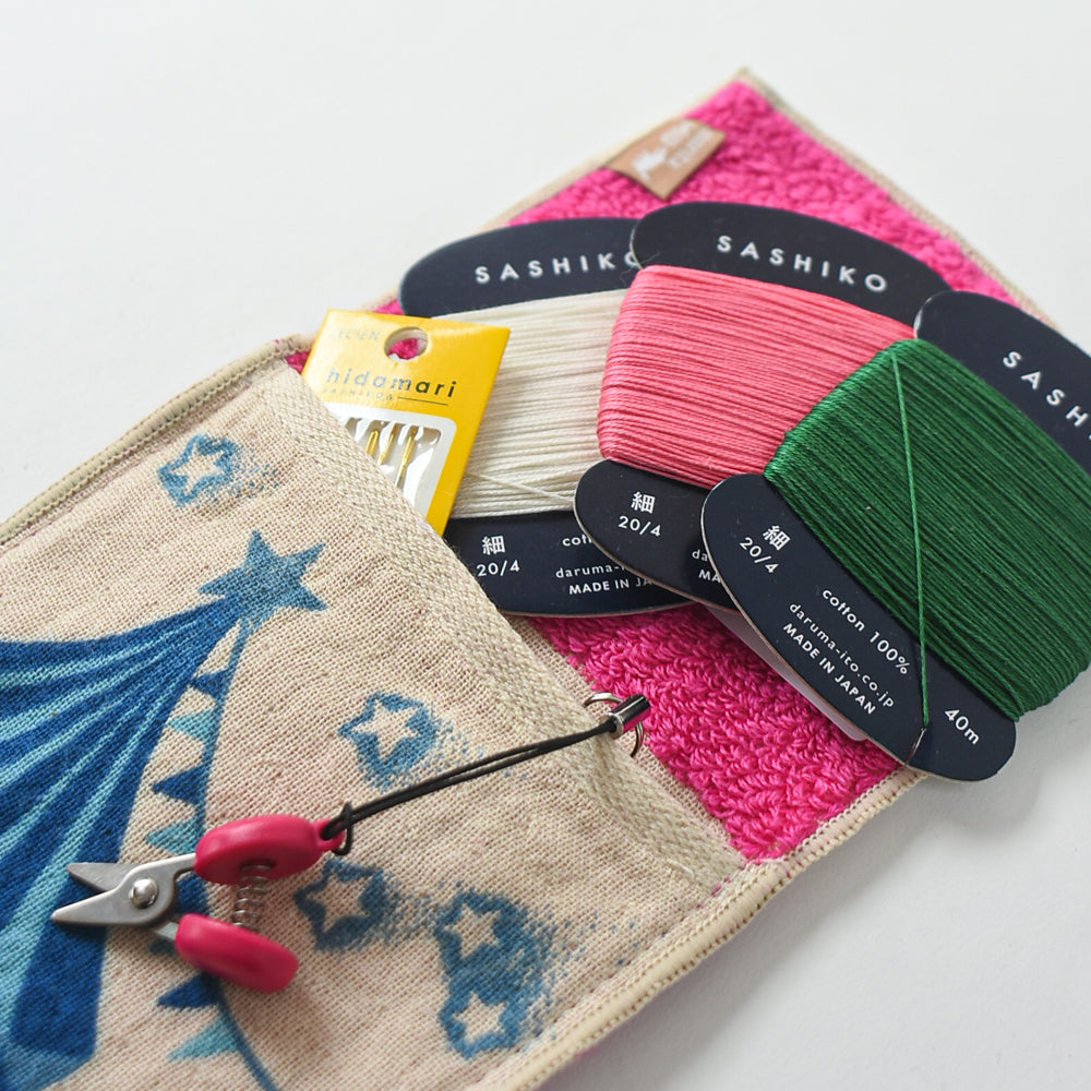 Pocket-Sized Sashiko Kit - Circus Sloth – Brooklyn Haberdashery