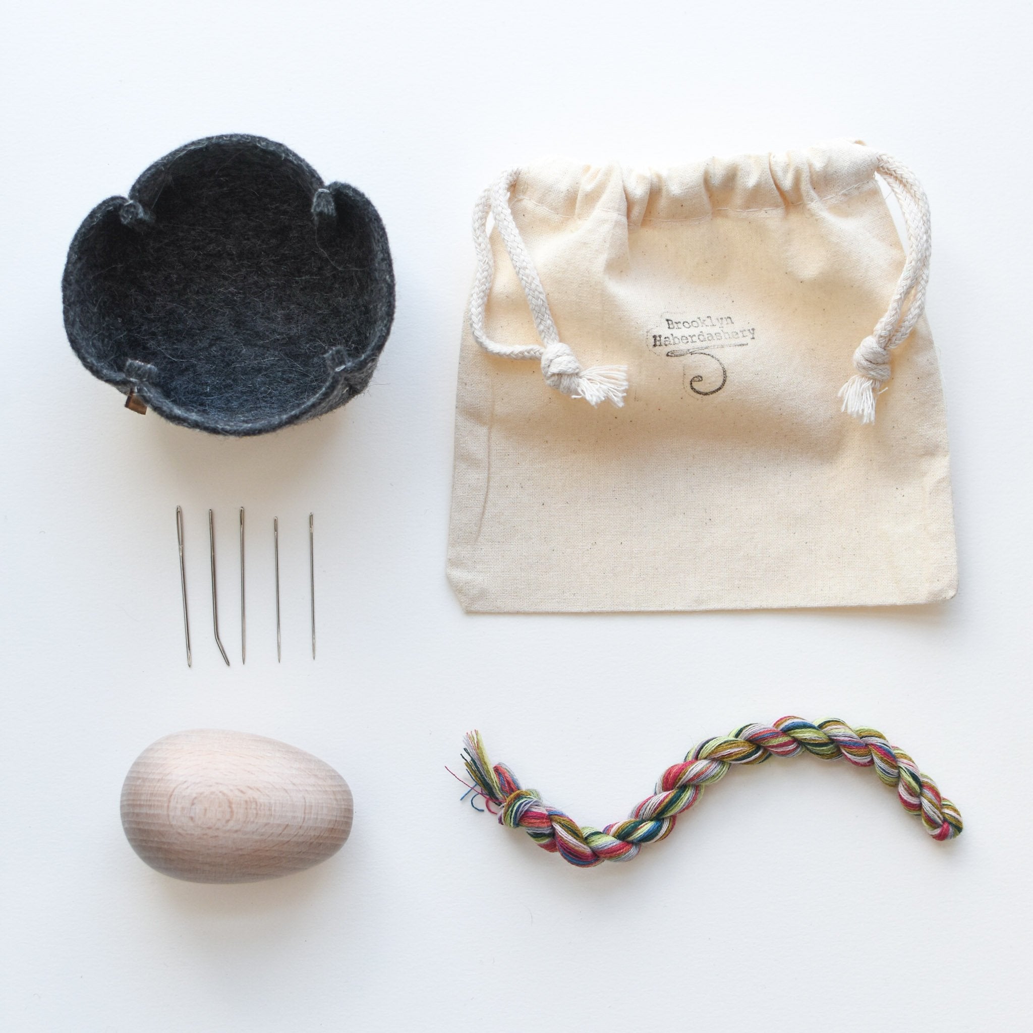 Darning Supply Kit - Charcoal – Brooklyn Haberdashery