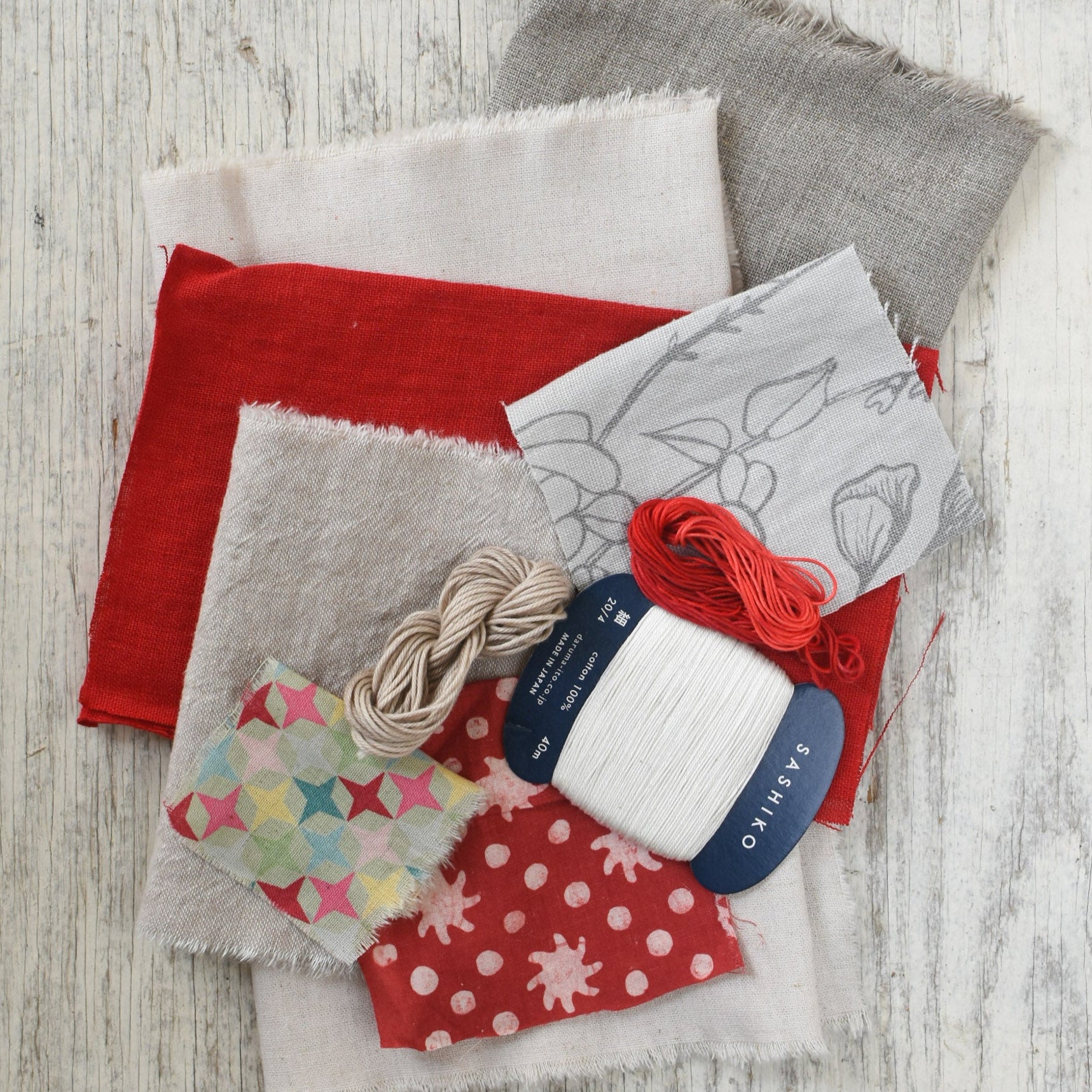 Fabric + Thread Bundle, Scarlet – Brooklyn Haberdashery