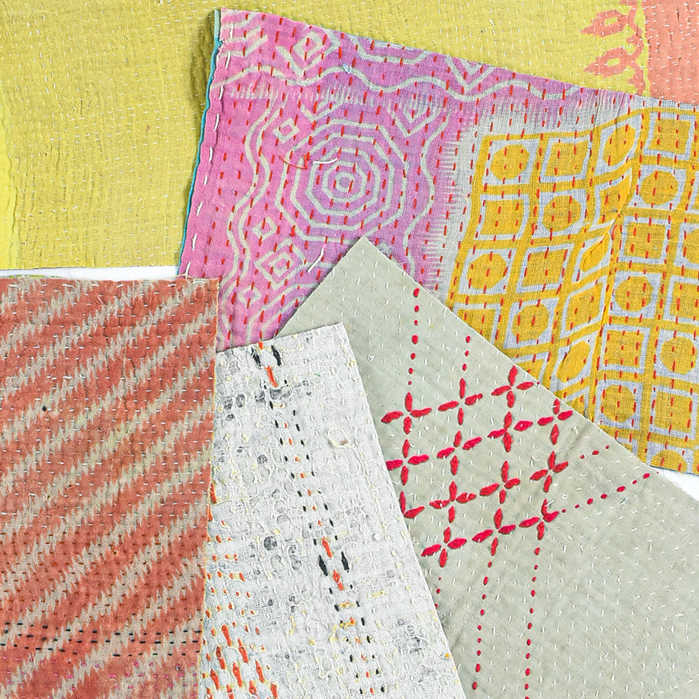Kantha Tiny Stitch Fabric Bundle - Blush – Brooklyn Haberdashery