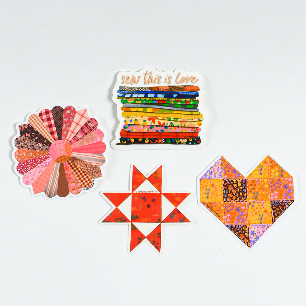Retro Quilting Sticker Pack – Brooklyn Haberdashery