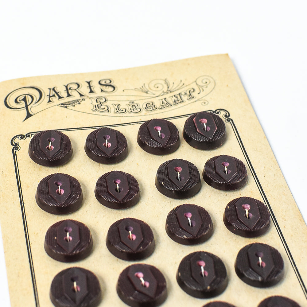 Vintage Art Deco Buttons "Paris Elegant" - Burgundy 1/2" – Brooklyn ...