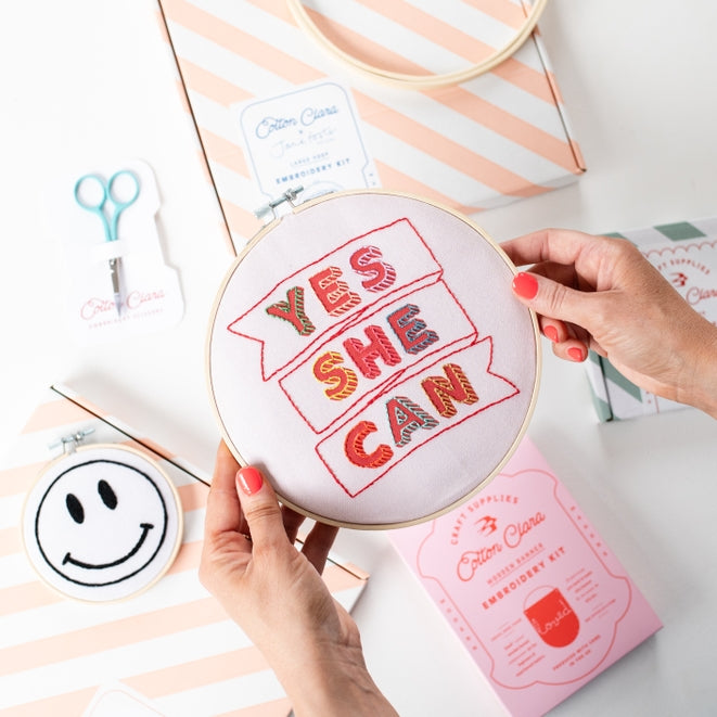 Yes She Can Embroidery Kit – Brooklyn Haberdashery
