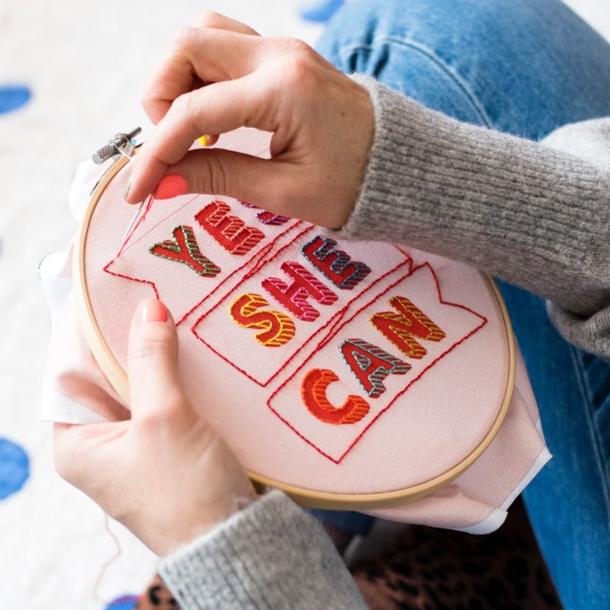 Yes She Can Embroidery Kit – Brooklyn Haberdashery