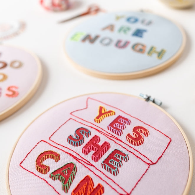 Yes She Can Embroidery Kit – Brooklyn Haberdashery