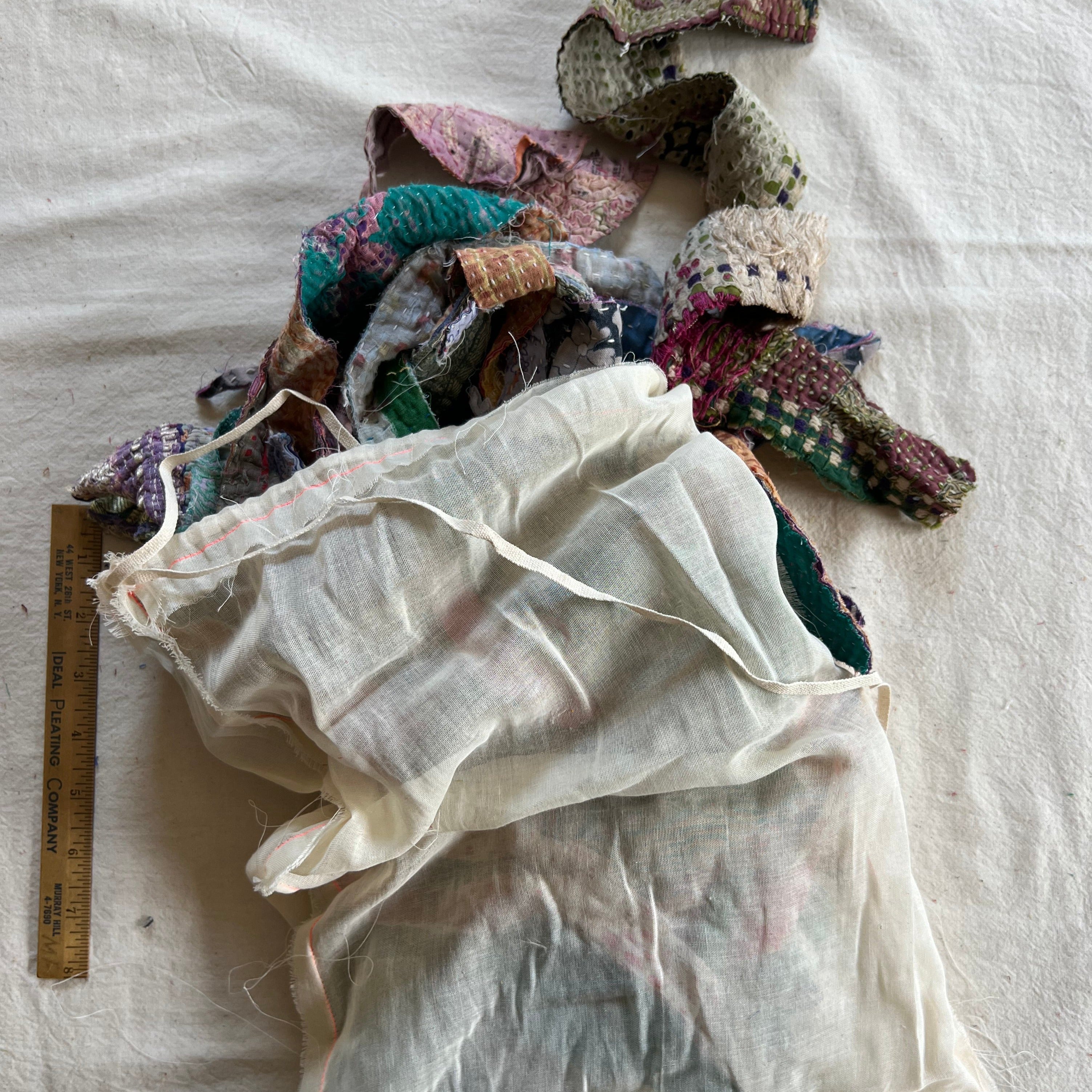 Kantha Tiny Stitch Scrap Pack - mixed sizes – Brooklyn Haberdashery