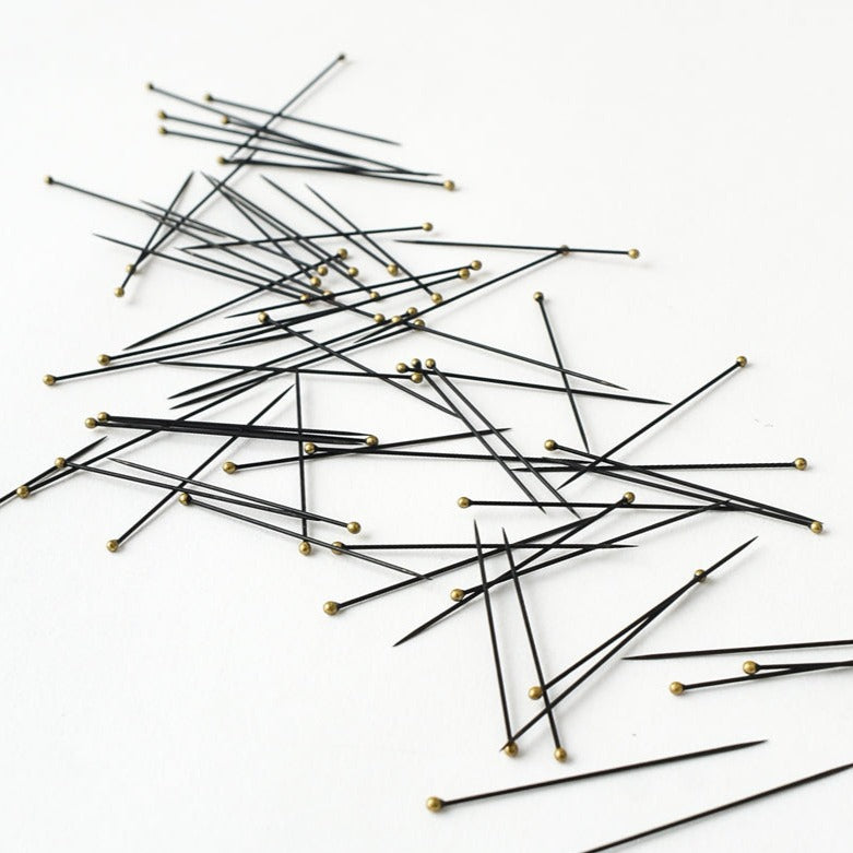 Black Enamelled Sewing Pins – Brooklyn Haberdashery