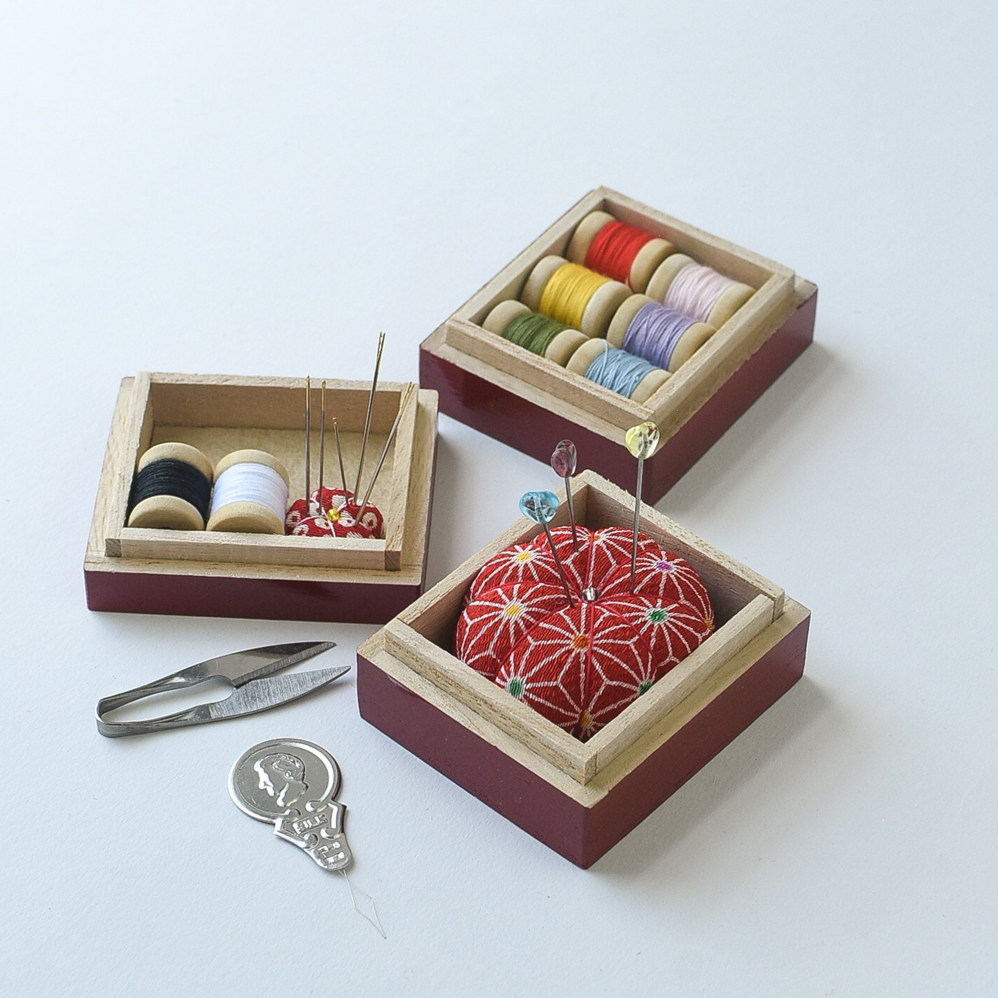Triple Lacquer Sewing Box, Red – Brooklyn Haberdashery